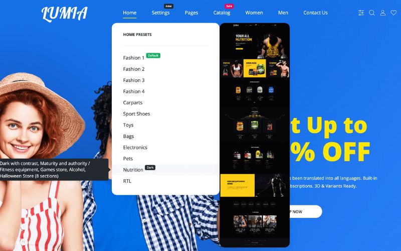 Lumia Shopify Theme for a Stunning Shopify Store Design